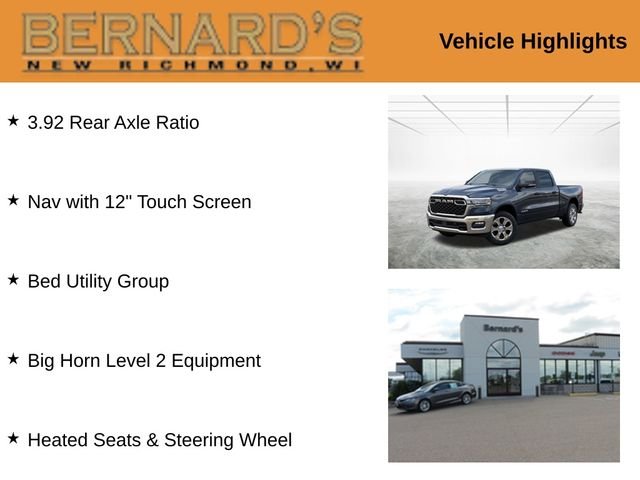 New 2026 RAM 1500 Big Horn/Lone Star Crew Cab in New Richmond #26-449 ...