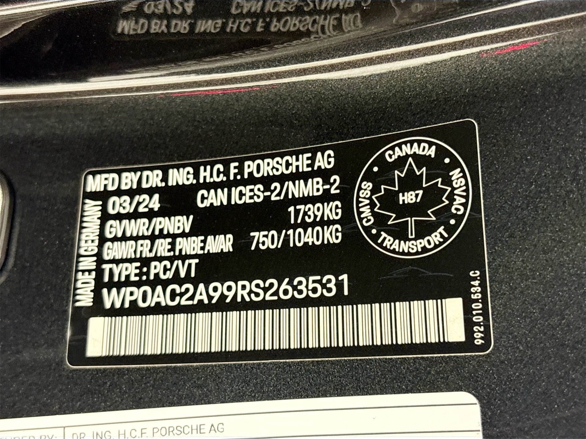 Pre-Owned 2024 Porsche 911 GT3 2D Coupe in Spring Valley #CF127A | Wide ...